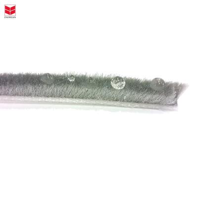 Cina 7*8 3p2l Striscia di vetro in lana con pinna di plastica per porte e finestre sigillo NERO/GRAU/BRUNO/BIANCO/ALTRO Durable 100% PP in vendita