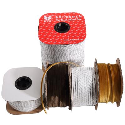 China 3-25mm Pile Height Gray Black Custom Wool Pile Door And Window Weather Strip Self with and ISO9001 2008 Certification for sale