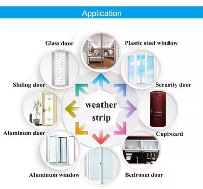 China Modern Design Dustproof Windproof Pile Weather Strip for Door and Window Easy Maintenance for sale