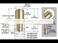 KLS080-001CA Pins de ensaio de Pogo eletrónicos de sonda de pin de Pogo ajustáveis em metal