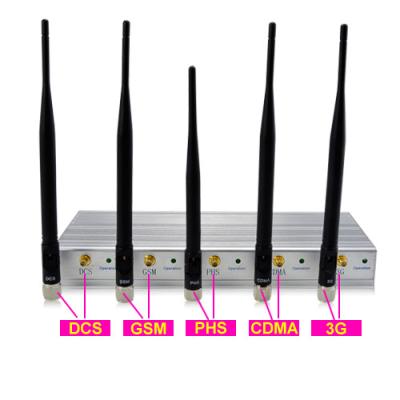 China 5 Antenna Cell Phone Jammer with Remote Control (3G,GSM,CDMA,DCS) for sale