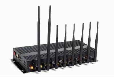 China 8 Powerful Antenna 3G/4G WiFi High Power Cellphone Jammer with Portable Aluminum Box for sale