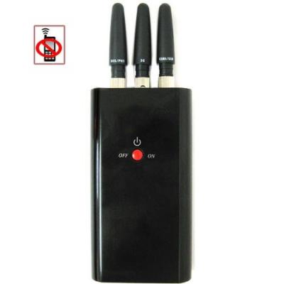 China Portable Cell Phone Jammer GSM CDMA  DCS PHS  3G- UP to 6 Meters Range for sale