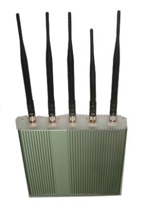 China 5 Antenna Cell Phone jammer+ Remote Control (3G, GSM, CDMA, DCS) for sale