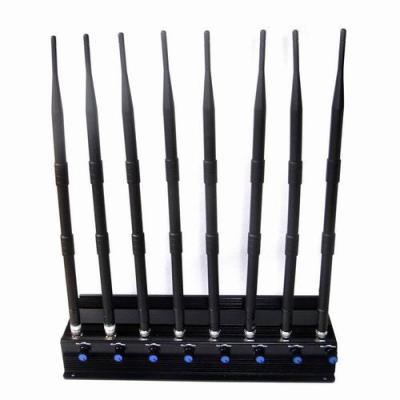China 8 Bands Adjustable 3G 4G High Power Cell phone Jammer with Wifi ( 4G LTE + 4G Wimax) for sale
