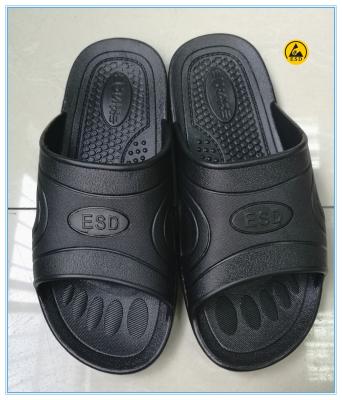China Good quality black  color SPU leather ESD/antistatic SPU slippers in China for sale