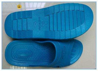 China good quality PVC foamed blue color cleanroom ESD slippers(sandals) for sale