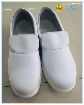 China high quality white color microfiber leather upper PU outsole cleanroom ESD white safety shoes for sale