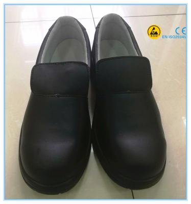 China high quality black  color microfiber leather upper PU outsole cleanroom ESD white safety shoes for sale