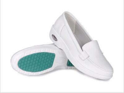 China white cowhide leather upper Rubber outsole nurse shoes for sale