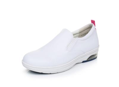 China white color cowhide leather upper Rubber outsole good quality hospital nurse shoes for sale