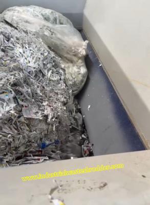 China Paper Mill Aluminum Film Scrap Shredder Machine High Efficiency Shredder For Aluminum Film Waste In Paper Mill Heavy Duty Capacity 1000kg Per Hour for sale