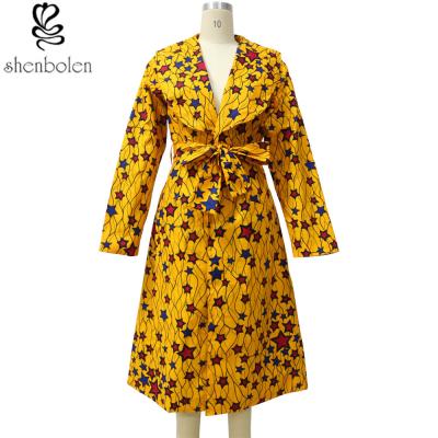 Cina Vestiti africani dalla stampa della stella di lunghezza gialla del ginocchio per l'autunno/primavera/l'estate in vendita