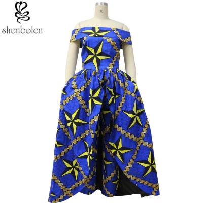 Cina Tessuto africano 100% della cera del cotone dei vestiti dalla stampa del tessuto di Dashiki fuori dalla spalla in vendita