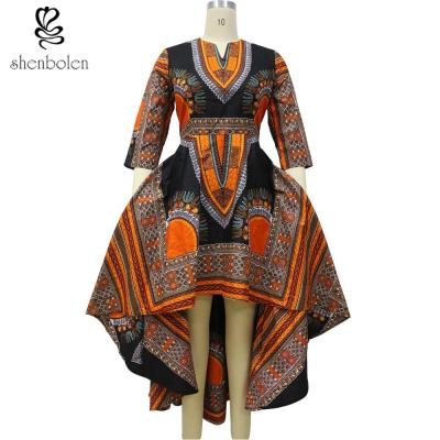 Cina I vestiti africani dalla stampa dei tessuti della cera per il batik di dashiki delle donne stampa il fiore di posizione in vendita