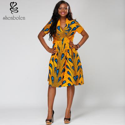Cina il boutique senza maniche 100% della stampa del cotone del vestito di Ankara del batik delle signore all'ingrosso africane della cera in vendita