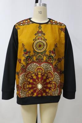 Cina Cime africane di usura delle signore di stile di Dashiki, cima lunga della stampa del maglione del vello della manica in vendita