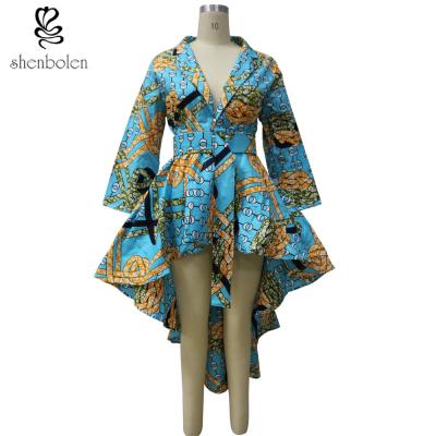China Roupa inspirada africana dos vestidos do envoltório altamente baixo da bainha com correia, vestidos de casamento africanos da cópia à venda