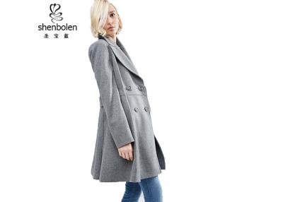 China Mischungs-Mantel der langen Winter-Frauen Wollmit Radfahrer, Mischungs-Schlittschuhläufer-Mantel der Frauen Woll zu verkaufen