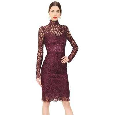 China High Necked Long Casual Summer Dresses , Beautiful Casual Dresses For Special Occasion for sale