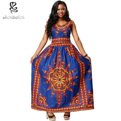 Cina Vestiti africani lunghi dalla stampa delle donne sexy, vestiti tradizionali africani dal progettista del collo a V in vendita