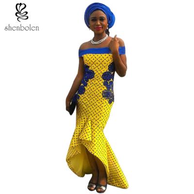 China O desgaste africano elegante veste plissados do pescoço do corte para vestidos de partido das mulheres à venda