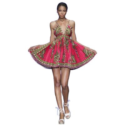 China Vestido 100% africano da cópia de Ancara dos vestidos da forma da luva do Batwing do algodão para adultos à venda