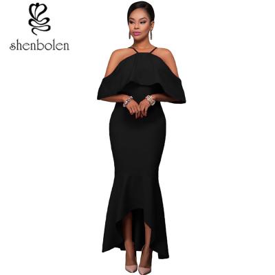 China Summer Sling Short Sleeve Special Occasion Dresses Black / White / Red Color for sale