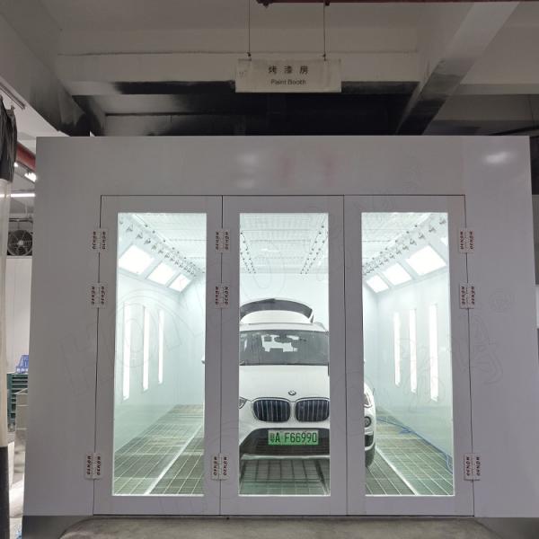 Quality Diesel Turbo Fan Car Spray Booth 32 Pcs Infrared Lamps Easy To Operation for sale