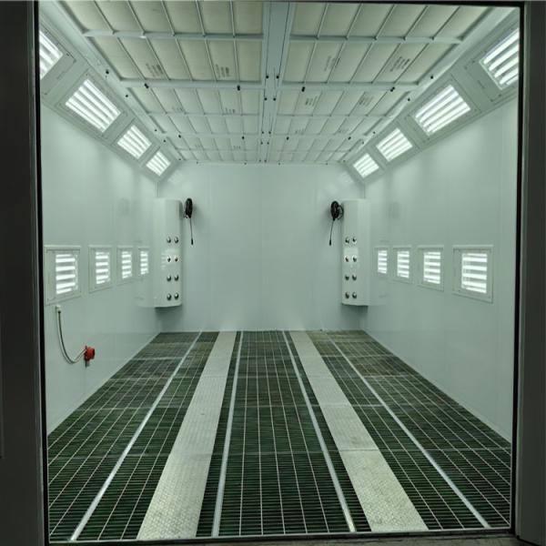 Quality Diesel Turbo Fan Car Spray Booth 32 Pcs Infrared Lamps Easy To Operation for sale