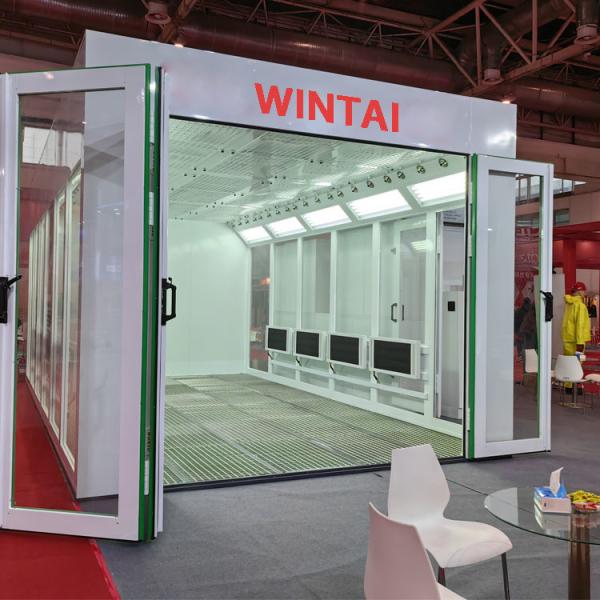 Quality Diesel Turbo Fan Car Spray Booth 32 Pcs Infrared Lamps Easy To Operation for sale