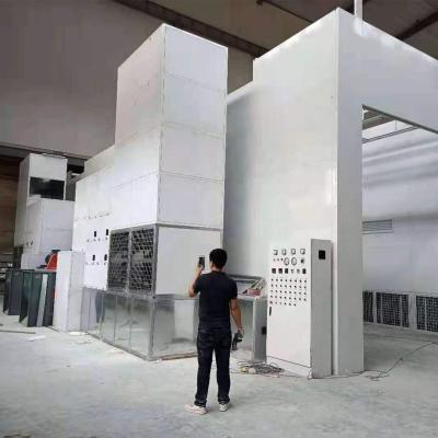 China 25m Truck Spray Booth With Rockwool Wallboard And Various No Load Speed for sale