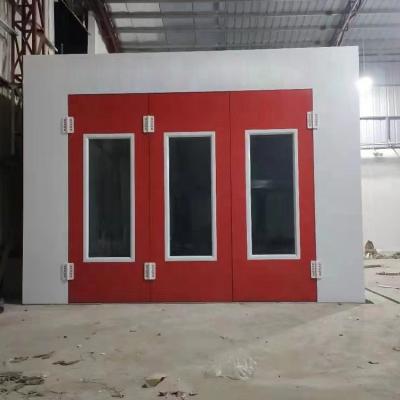China Pollution Control Auto Car Painting Machine CE Approved Car Spray Booth With European Type Fan for sale