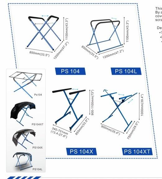 Quality Blue Metal Automotive Paint Stands 10kg Multi Functional Painting Frame for sale