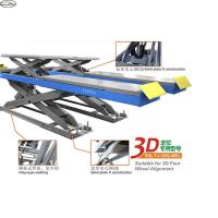 Quality Space Saving Scissor Portable Vehicle Lift 3500kg Lifting Capacity For Garages for sale