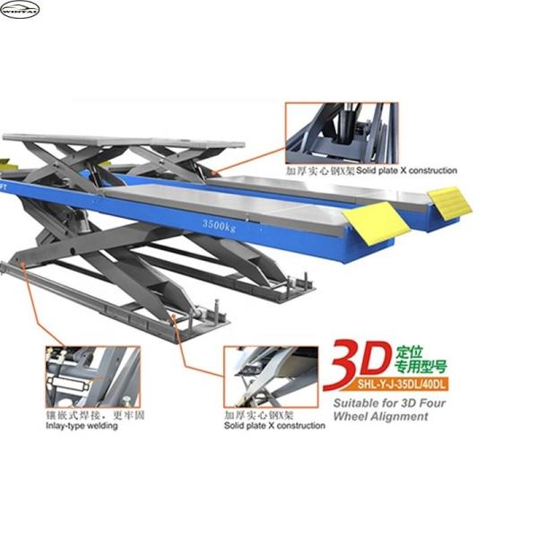 Quality Space Saving Scissor Portable Vehicle Lift 3500kg Lifting Capacity For Garages for sale