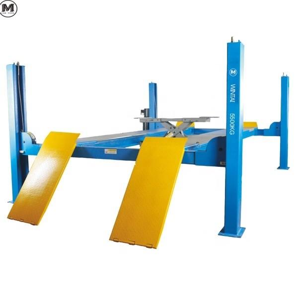 Quality 4500kgs Four Post Car Lift 1700mm Height Lifting With Wheel Alignment for sale