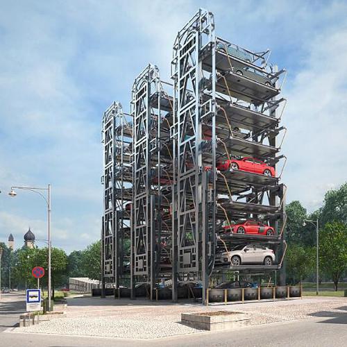 Quality Motor Chain Drive Vertical Rotary Parking Lift For Multistory 40 Tons Capacity for sale