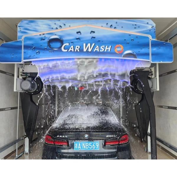 Quality Single Arm Touchless Car Wash Equipment With 6 Dryers And 8m Lx5mm Rail Size for sale