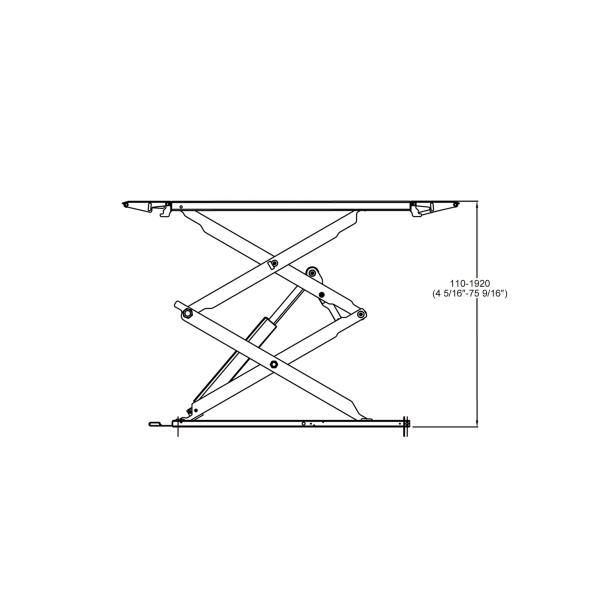 Quality Full Rise Automotive Scissor Lift 1850mm Lifting Height With Pneumatic Safety for sale