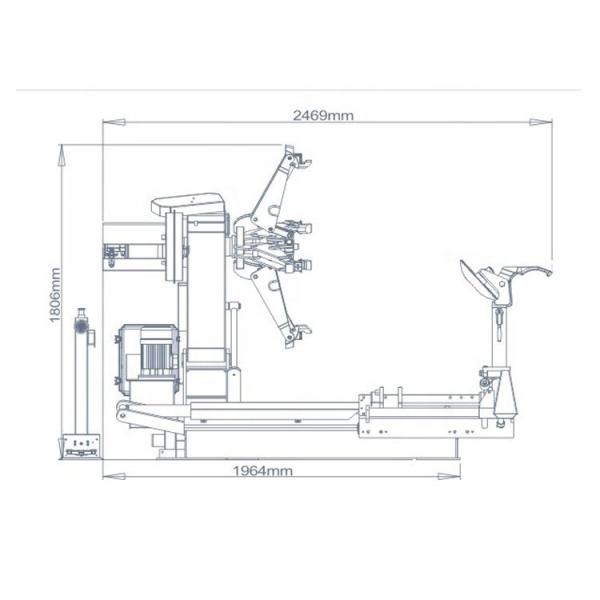 Quality 2300mm Diameter Semi Truck Tire Changer 3KW Motor Power 380V 60HZ for sale