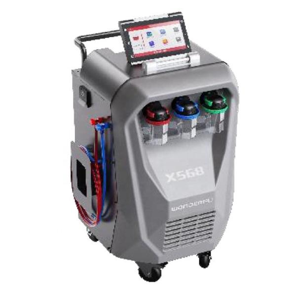Quality 3/8HP Compressor X568 Car AC Recovery Machine With Flushing Function And Built for sale