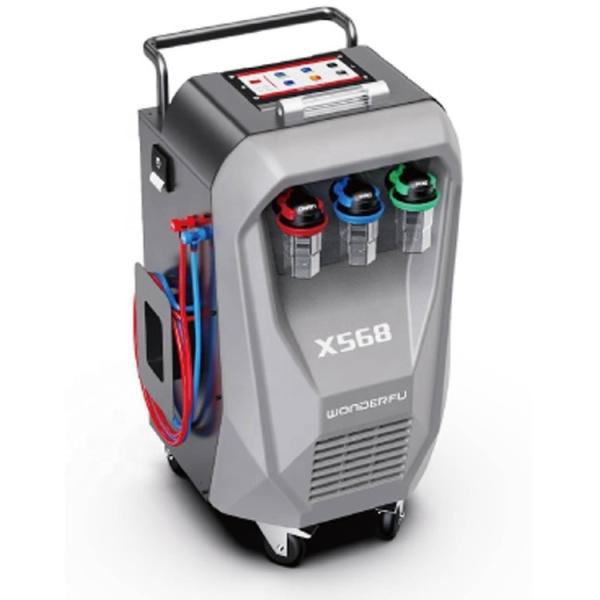 Quality 3/8HP Compressor X568 Car AC Recovery Machine With Flushing Function And Built for sale