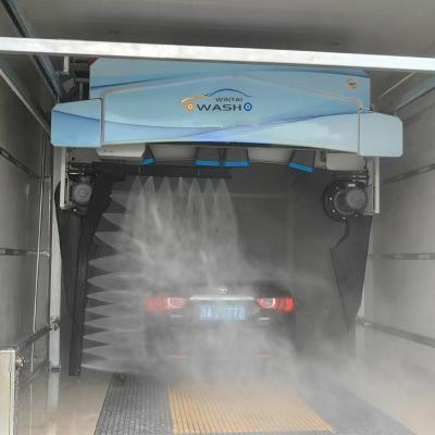 China Single Arm Touchless Car Wash Equipment With 6 Dryers And 8m Lx5mm Rail Size Touch Free Car Wash Machine Automatic Car Wash Water Reclamation System for sale