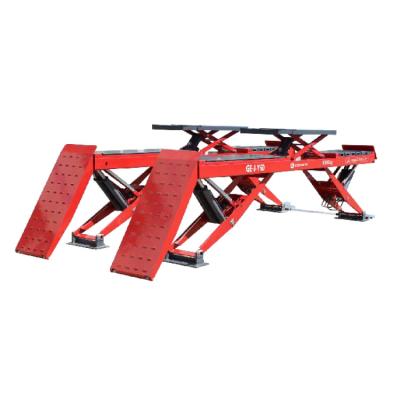 China Y-shaped Vertical Rise Scissor Car Lift For Wheel Alignment Lift Heavy Duty 11 cylinders lifting capacity 5500kgs for sale