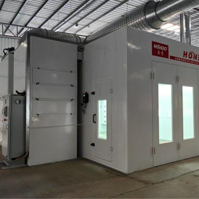 China Diesel Burner Car Spray Booth with 24000m3/h Capacity and 80℃ Max Temperature for Automotive Painting for sale