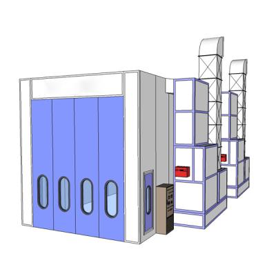 China Diesel Bus Paint Booth Truck Paint Box Baking Room for sale