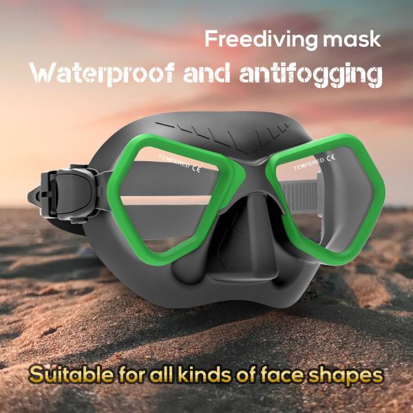 Quality Tempered Glass Lenses ZMZ Snorkel Integrated Diving Mask Silicone Diving Snorkel for sale