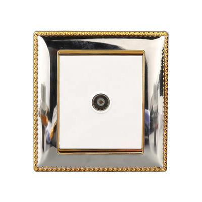 China High Quality Residential/Multi-Purpose Gold Color Internet Phone Socket Telephone Wall Socket for sale