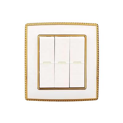 China 3gang1way Modern And Simple Non-touch Screen Switch White Acrylic Wall Switch for sale